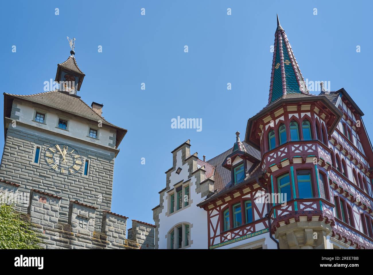 Constance, Germany - June 15, 2023: View of the Schnetztor gate ad a ...