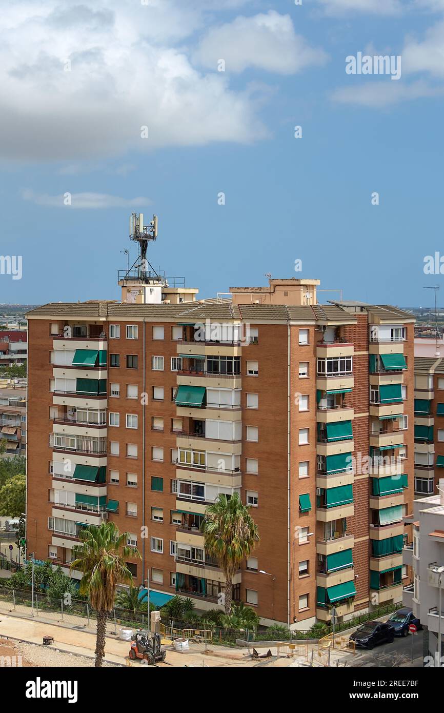 Viladecans, Barcelona, Spain-July 27, 2023: Residential building with ...