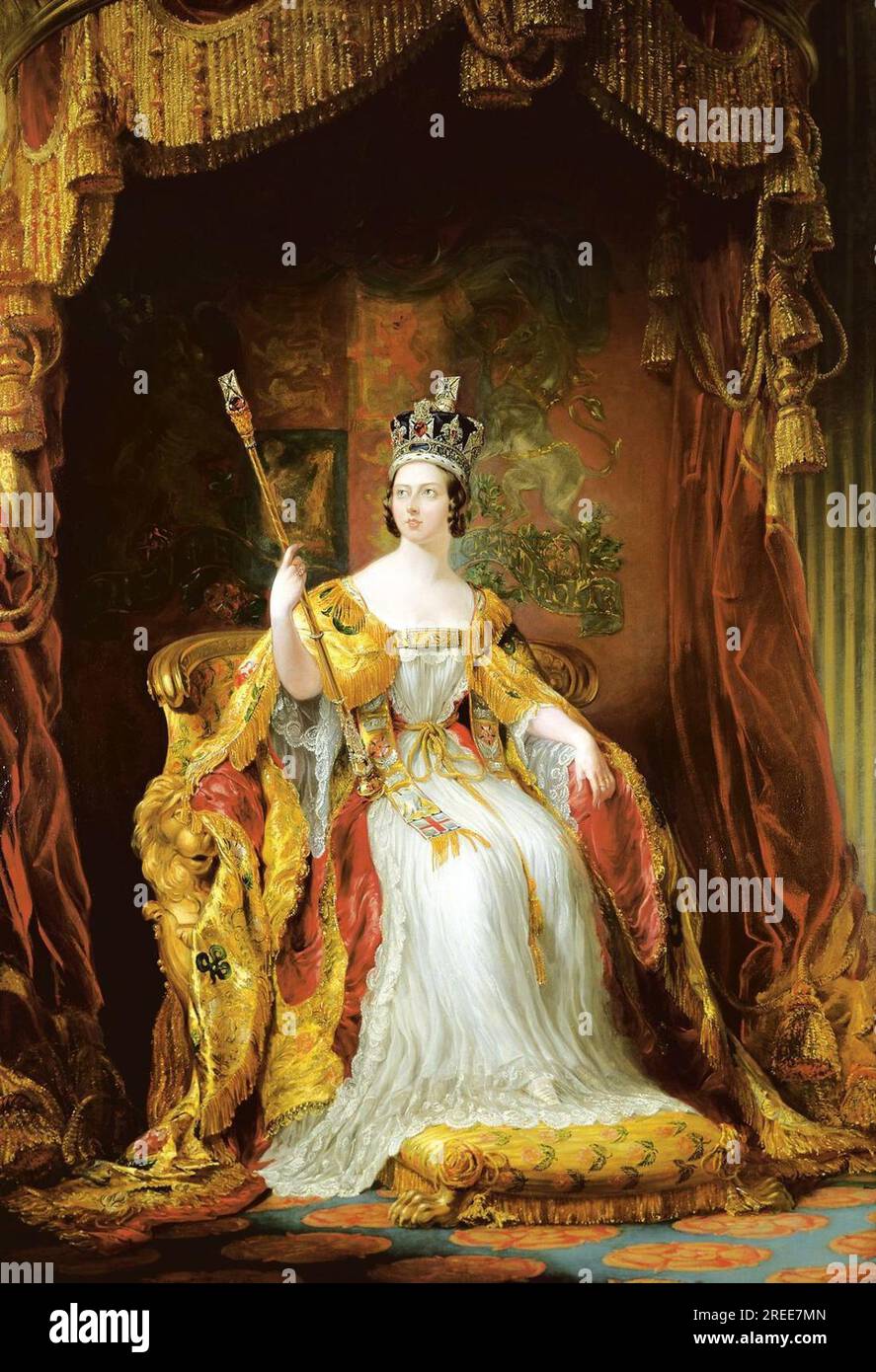 Queen Victoria (1819-1901) 1840 by George Hayter Stock Photo - Alamy