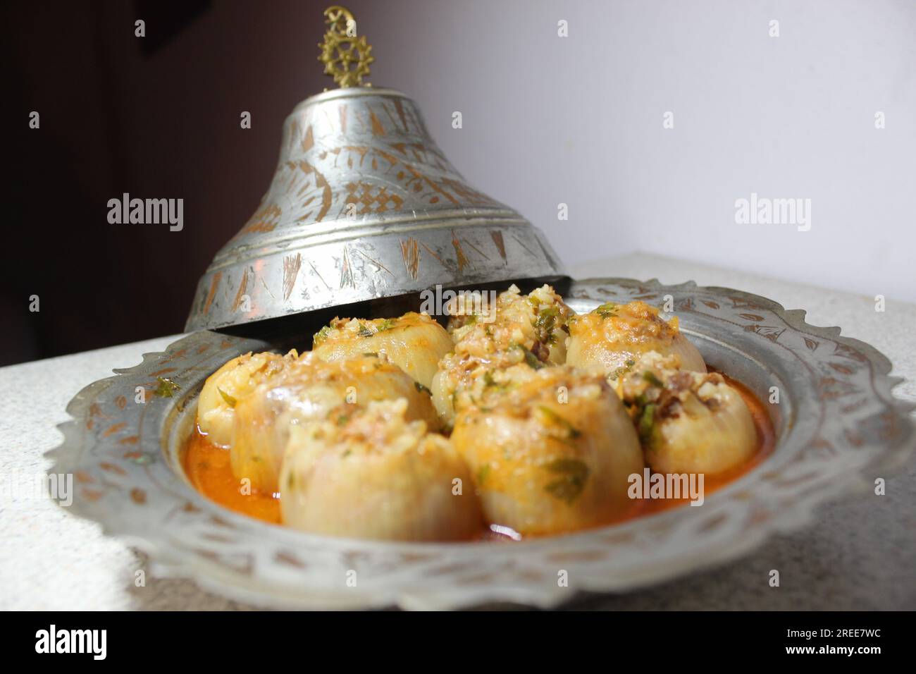 Close-Up of Sogan Dolma: Traditional Turkish Stuffed Onions in Detail ...