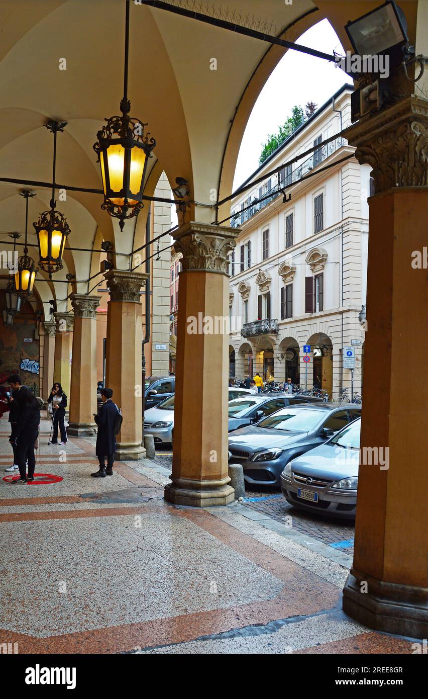 Pedestrian gallery at the intersection of street Grappa, Calcavinazzi ...