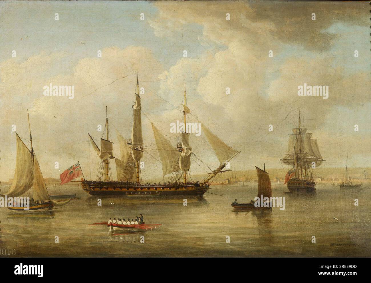 A Calm 1789 by Dominic Serres Stock Photo - Alamy