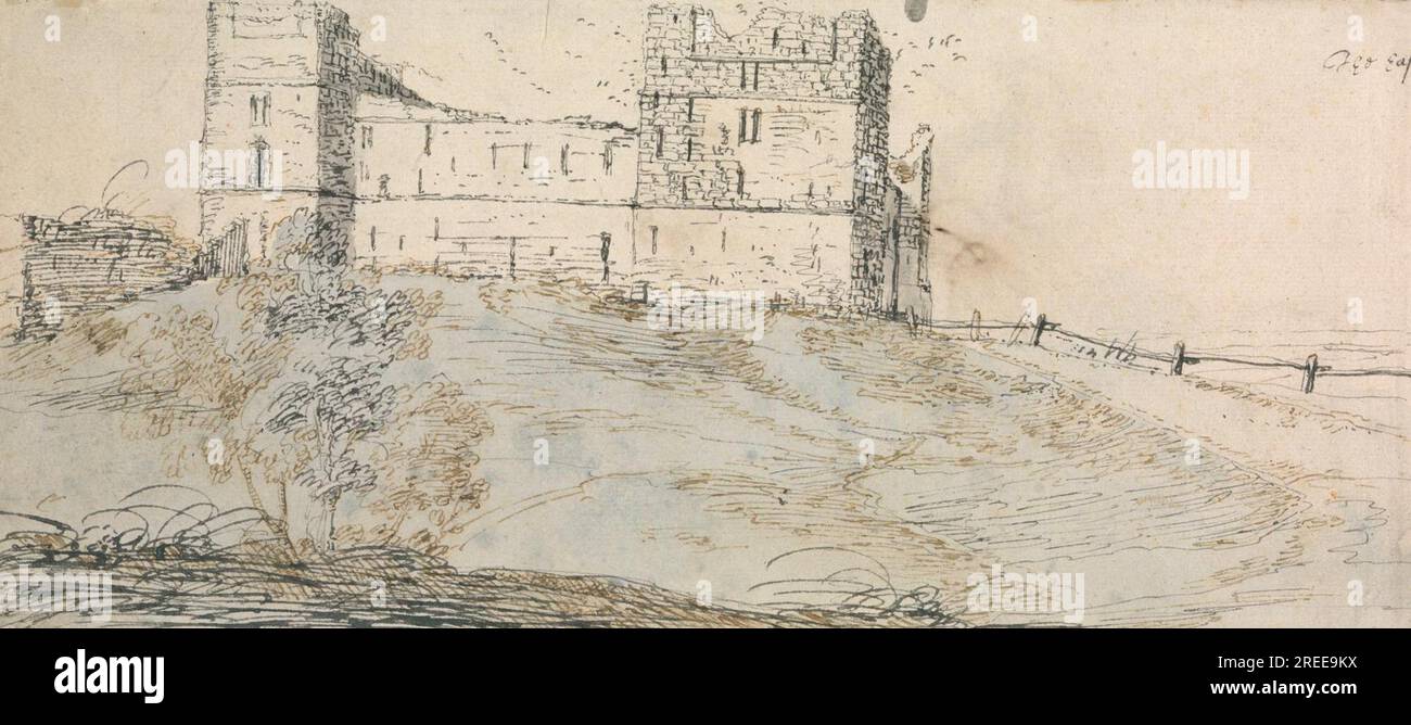 East Side of Sheriff Hutton Castle by Francis Place Stock Photo - Alamy