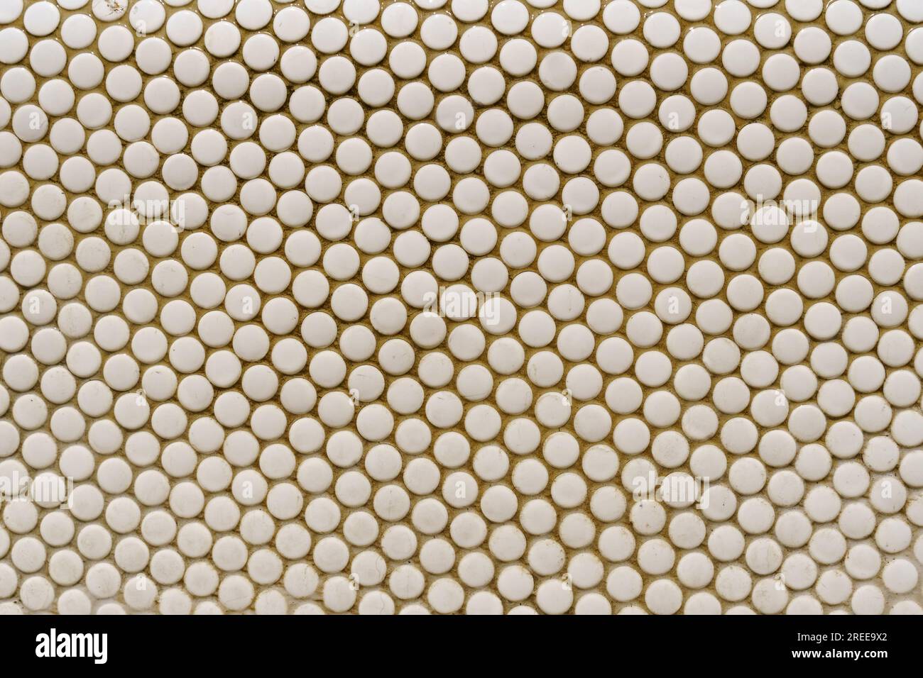 Texture of round white tiles, mosaics. Textures and backgrounds Stock ...