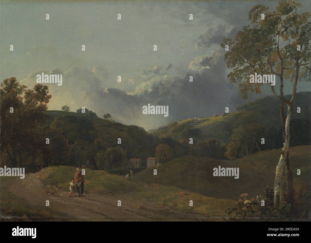 Landscape with Cottager circa 1775 by George Barret Stock Photo - Alamy