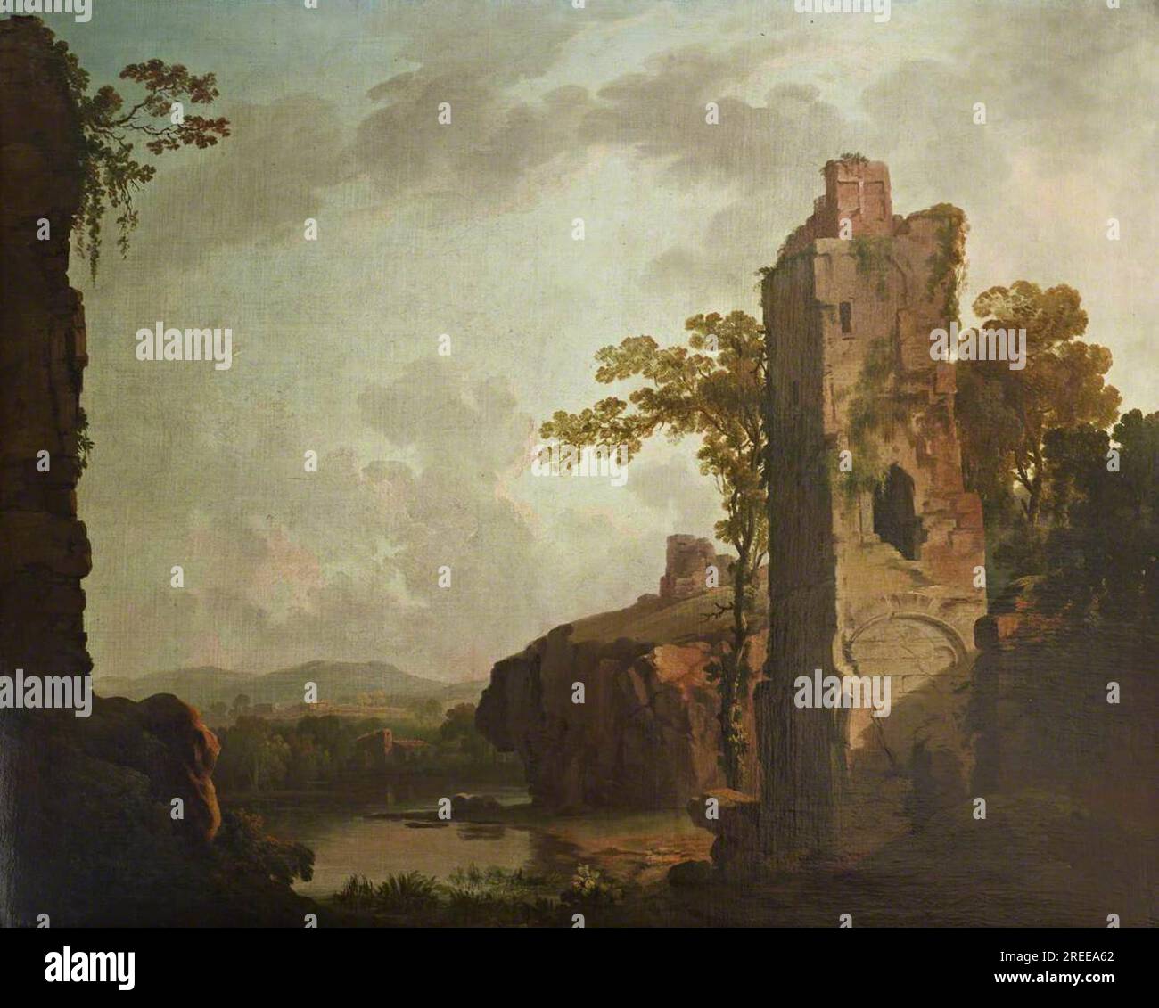 Landscape with a Ruined Tower between 1762 and 1784 by George Barret ...