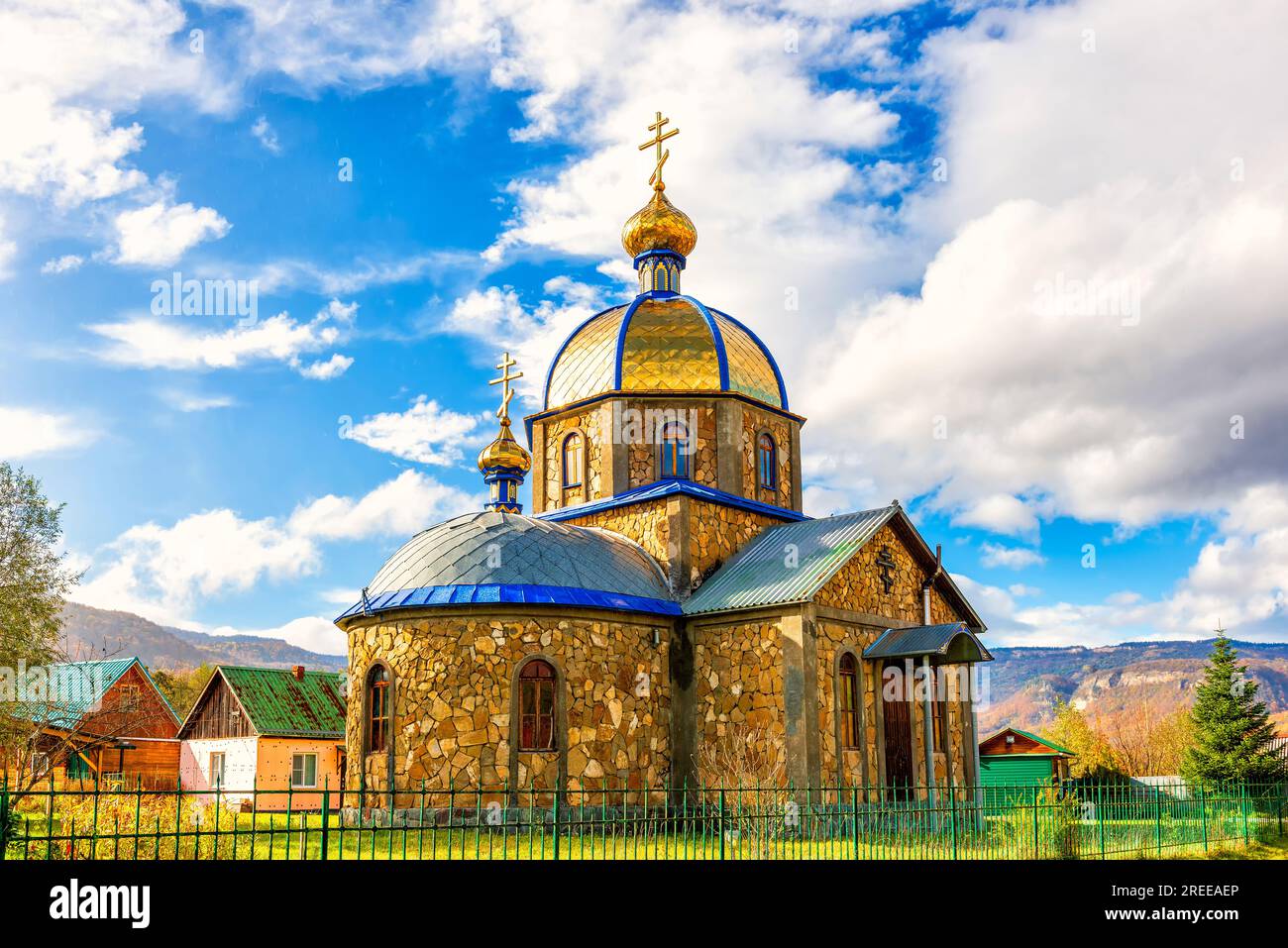 Church of the Holy Martyr Gury Samon Aviv in the village of Kamyshki of ...