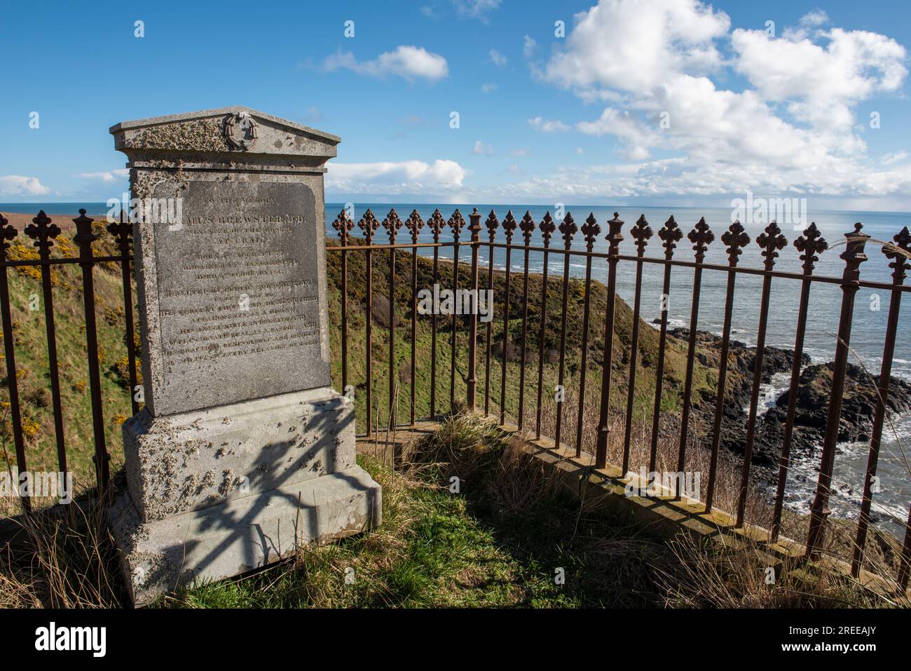 Cliff top cemetery at Elephant Rock between Montrose and Lunan Bay ...