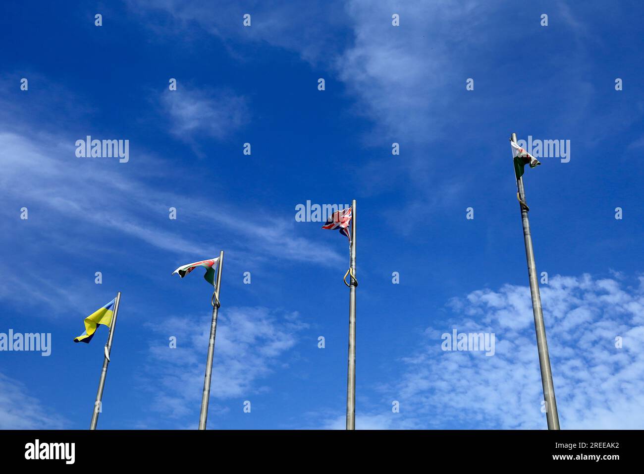 Welsh flag pole hi-res stock photography and images - Alamy