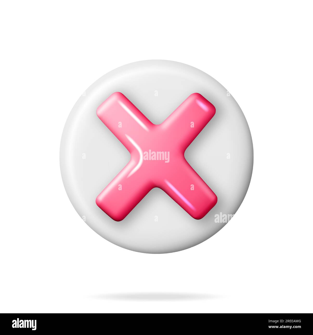 Emergency stop button in red Cut Out Stock Images & Pictures - Alamy