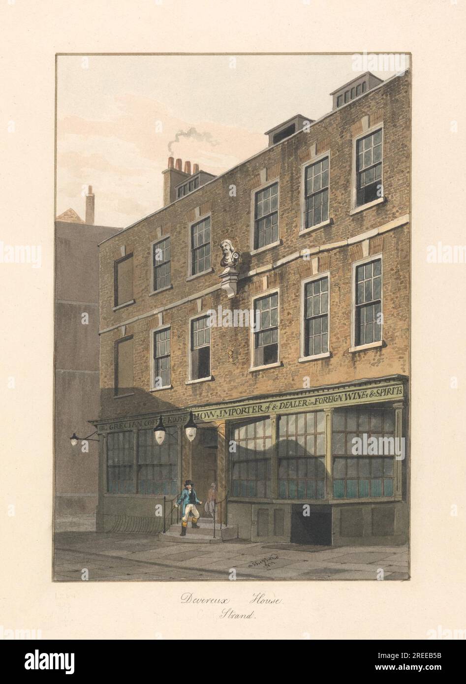 Devereux House, the Strand, London 1811 by George Wallwyn Shepheard ...