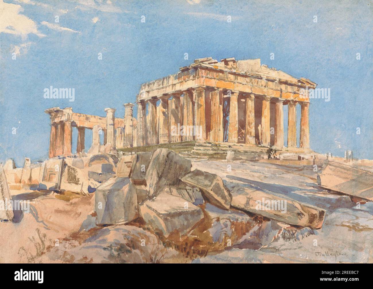 The Parthenon from the North End of the Eastern Portico of the Propylae ...
