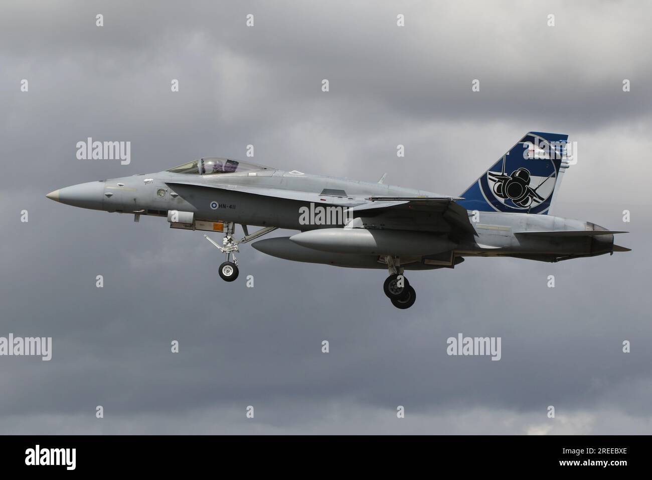 HN-411, a McDonnell Douglas F/A-18C Hornet operated by the Finnish Air ...