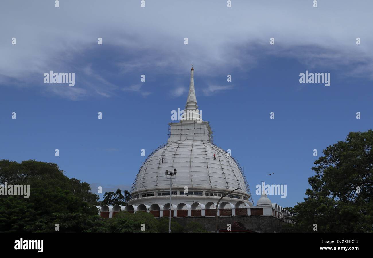 Kalutara, Sri Lanka - July 15th 2023 - Beautiful view of the sacred ...