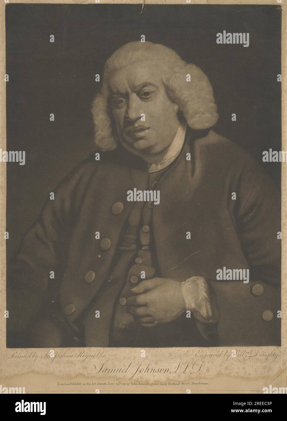 Samuel Johnson 1779 by William Doughty Stock Photo - Alamy