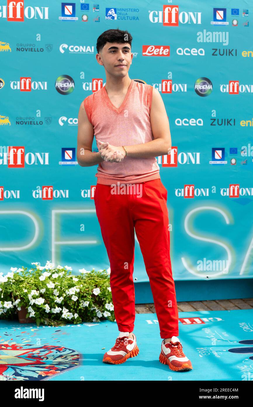Giffoni Valle Piana, Salerno, Italy. 27th July, 2023. Italian singer ...
