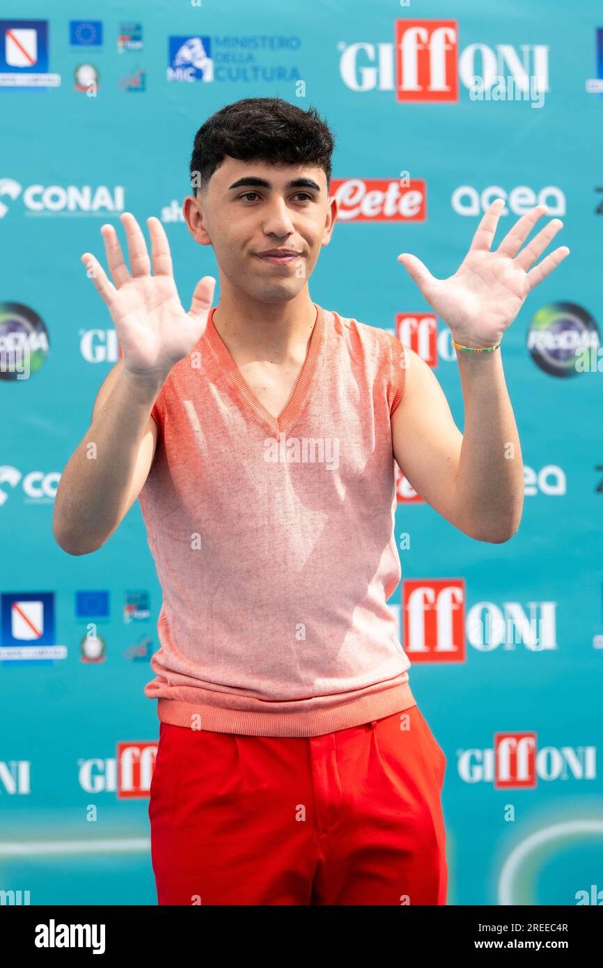 Giffoni Valle Piana, Salerno, Italy. 27th July, 2023. Italian singer ...