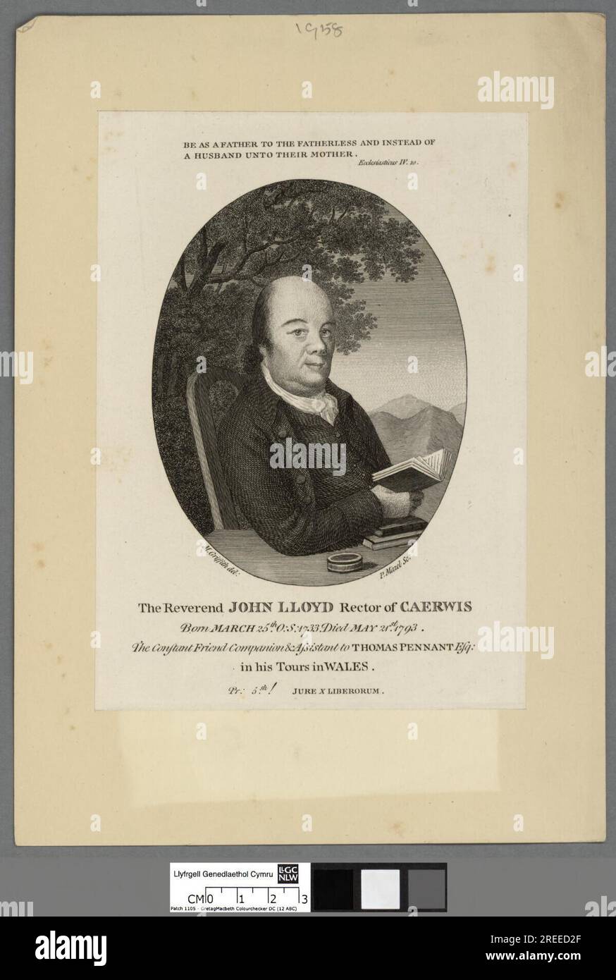 The Reverend John Lloyd Rector of Caerwis circa 1793 by Peter Mazell ...