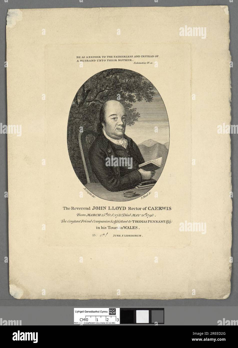 The Reverend John Lloyd Rector of Caerwis circa 1793 by Peter Mazell ...