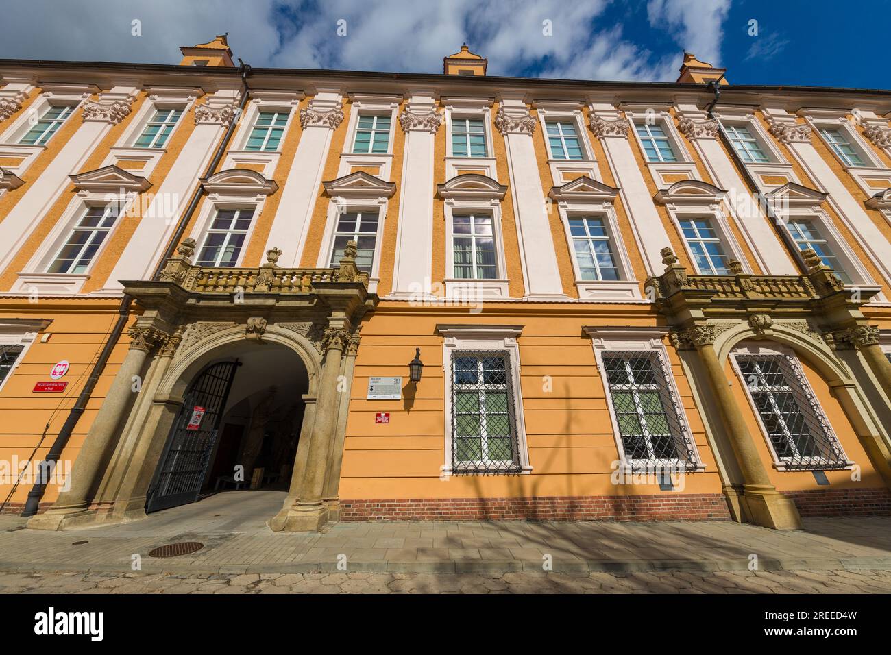 The historic building of the museum in the city of Nysa in Poland Stock ...