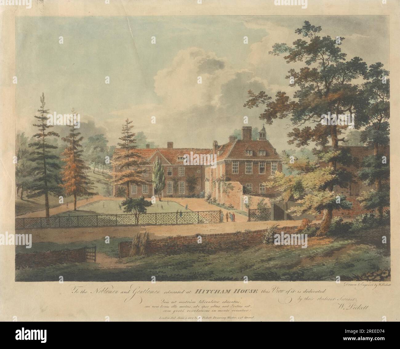 Hitcham House 1801 by William Pickett Stock Photo - Alamy