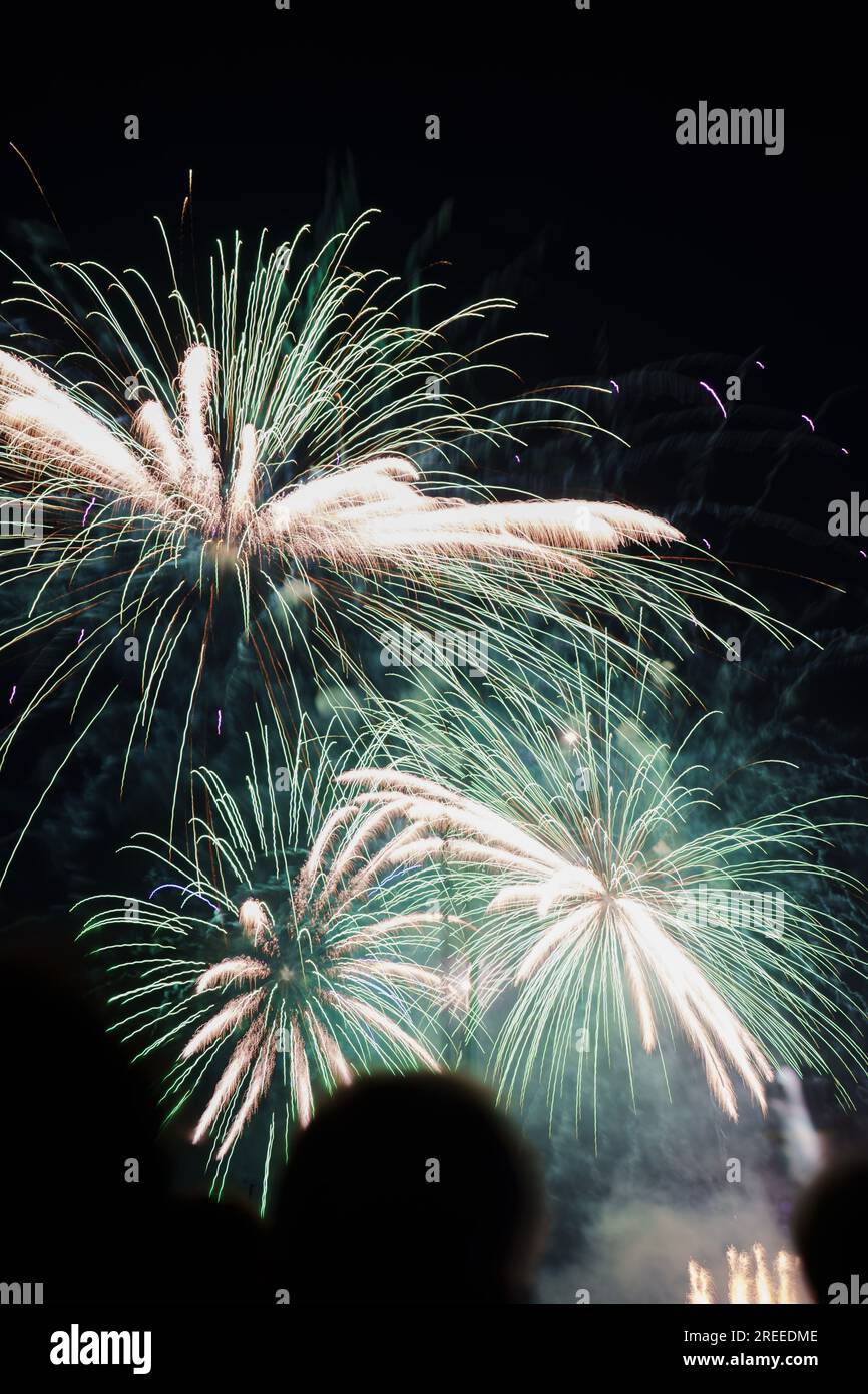 Fireworks during the Zurich festival in 2023 Stock Photo - Alamy