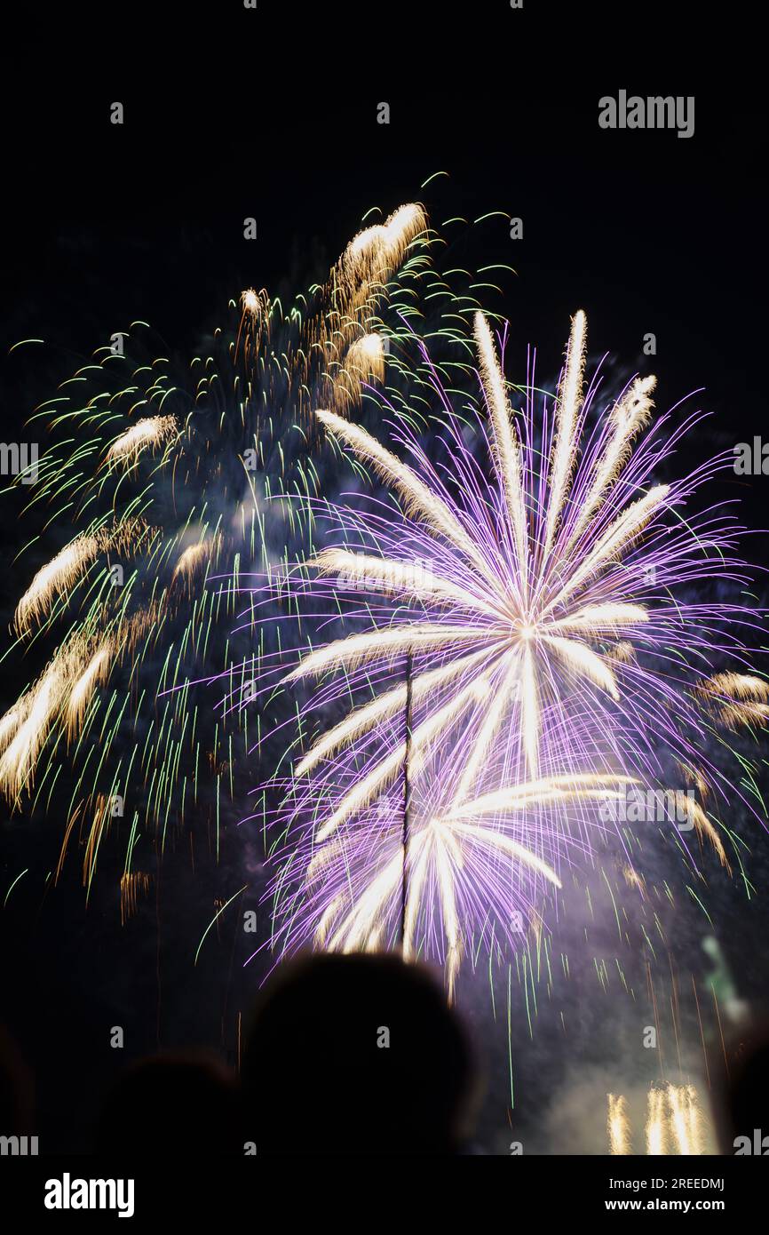 Fireworks during the Zurich festival in 2023 Stock Photo - Alamy