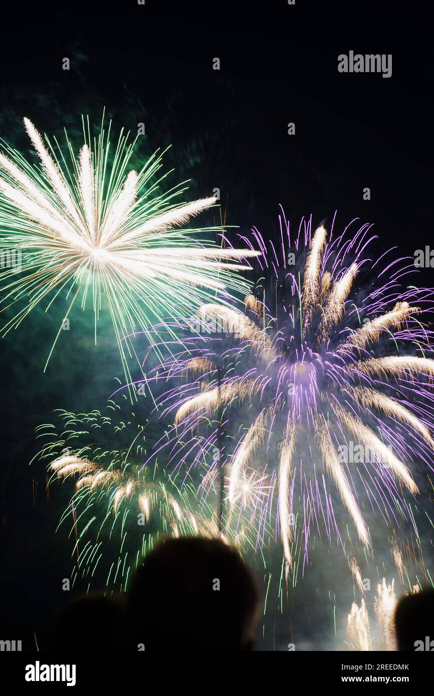 Fireworks during the Zurich festival in 2023 Stock Photo - Alamy