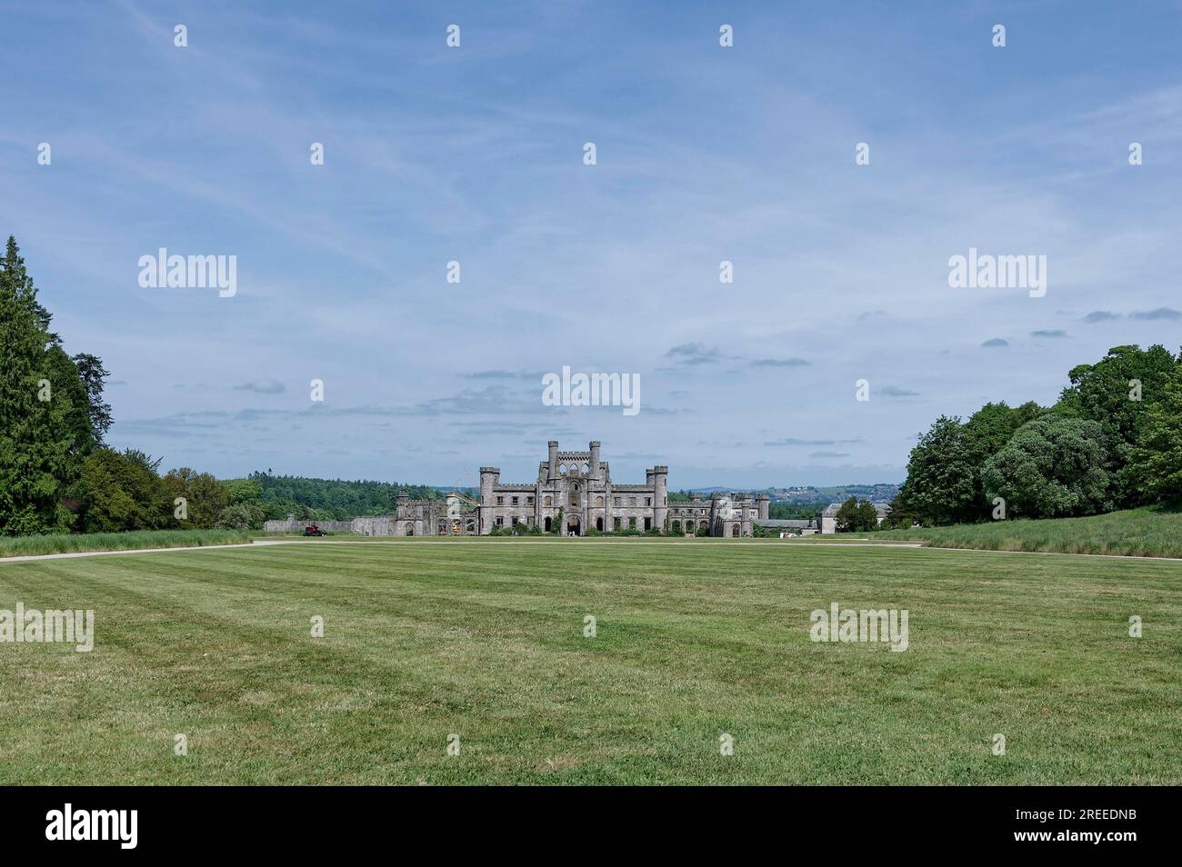Ruin, Lowther Castle, Askham, Lowther, England, Great Britain, blue sky ...