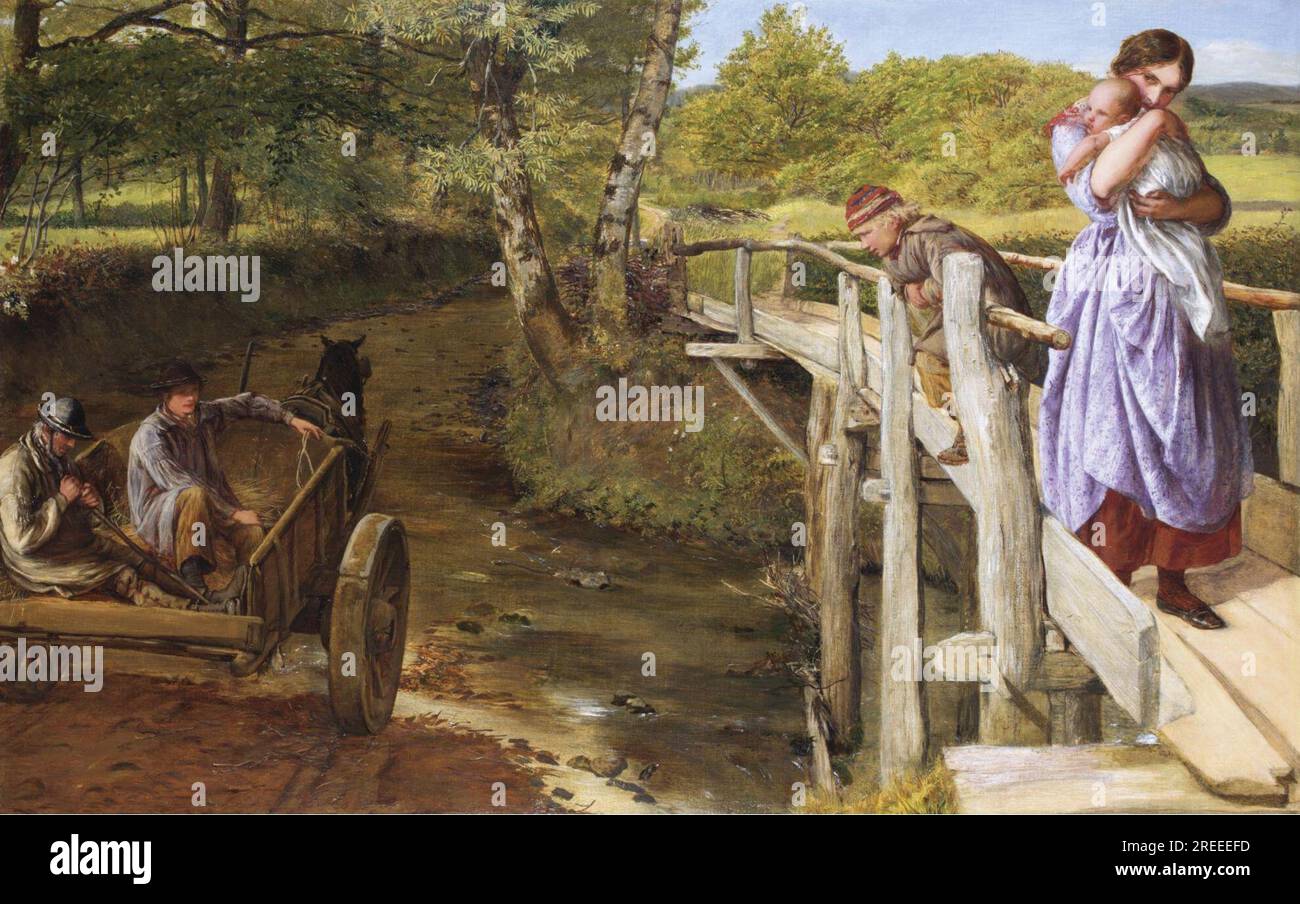 The Brook 1859 by James Clarke Hook Stock Photo - Alamy