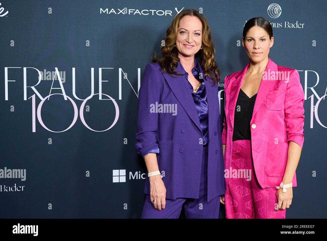 Berlin, Germany. 27th July, 2023. Natalia Wörner (l) and Jasmin Gerat ...