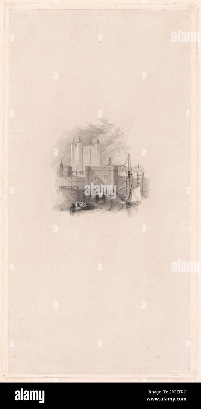 Traitor's Gate - Tower of London 1834 by Edward Angelo Goodall Stock ...