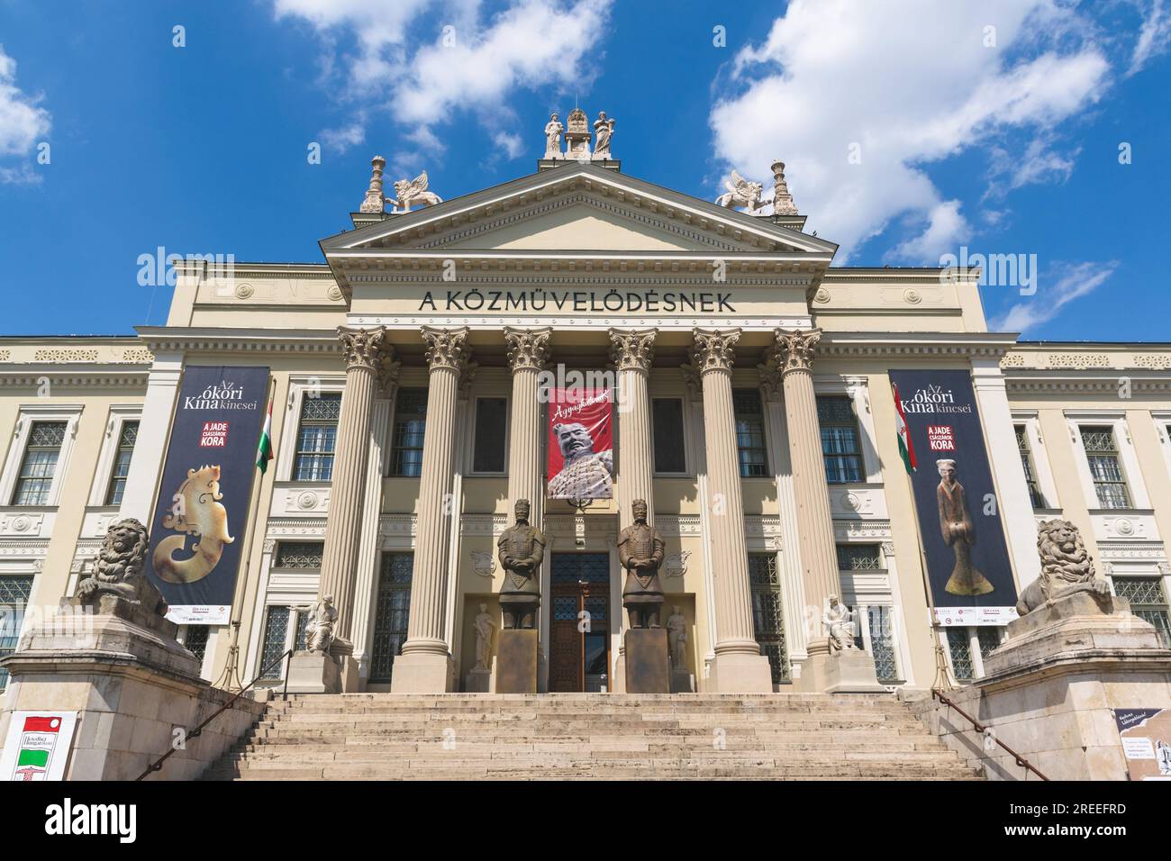 The patina building of the Móra Ferenc Museum in Szeged, Hungary Stock ...