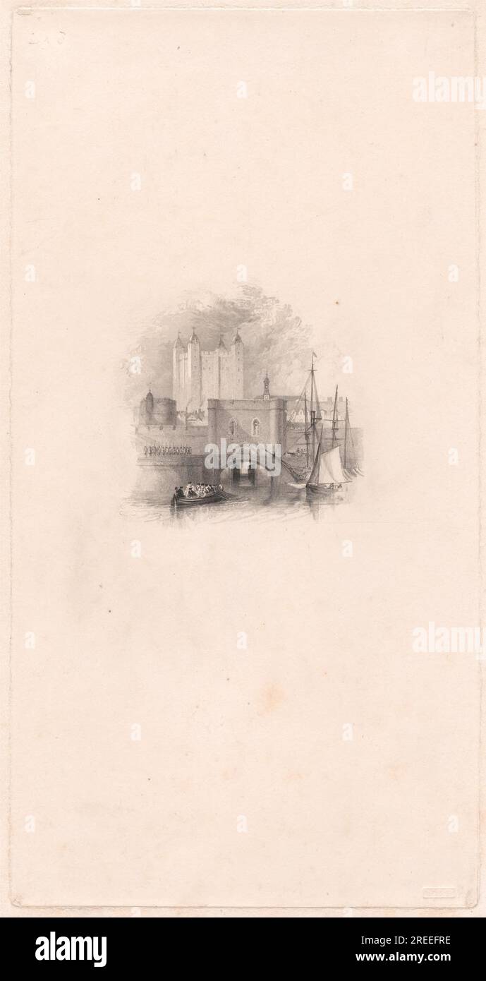 Traitor's Gate - Tower of London 1834 by Edward Angelo Goodall Stock ...