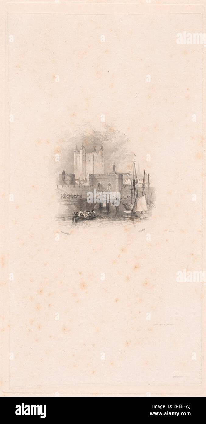 Traitor's Gate - Tower of London 1834 by Edward Angelo Goodall Stock ...