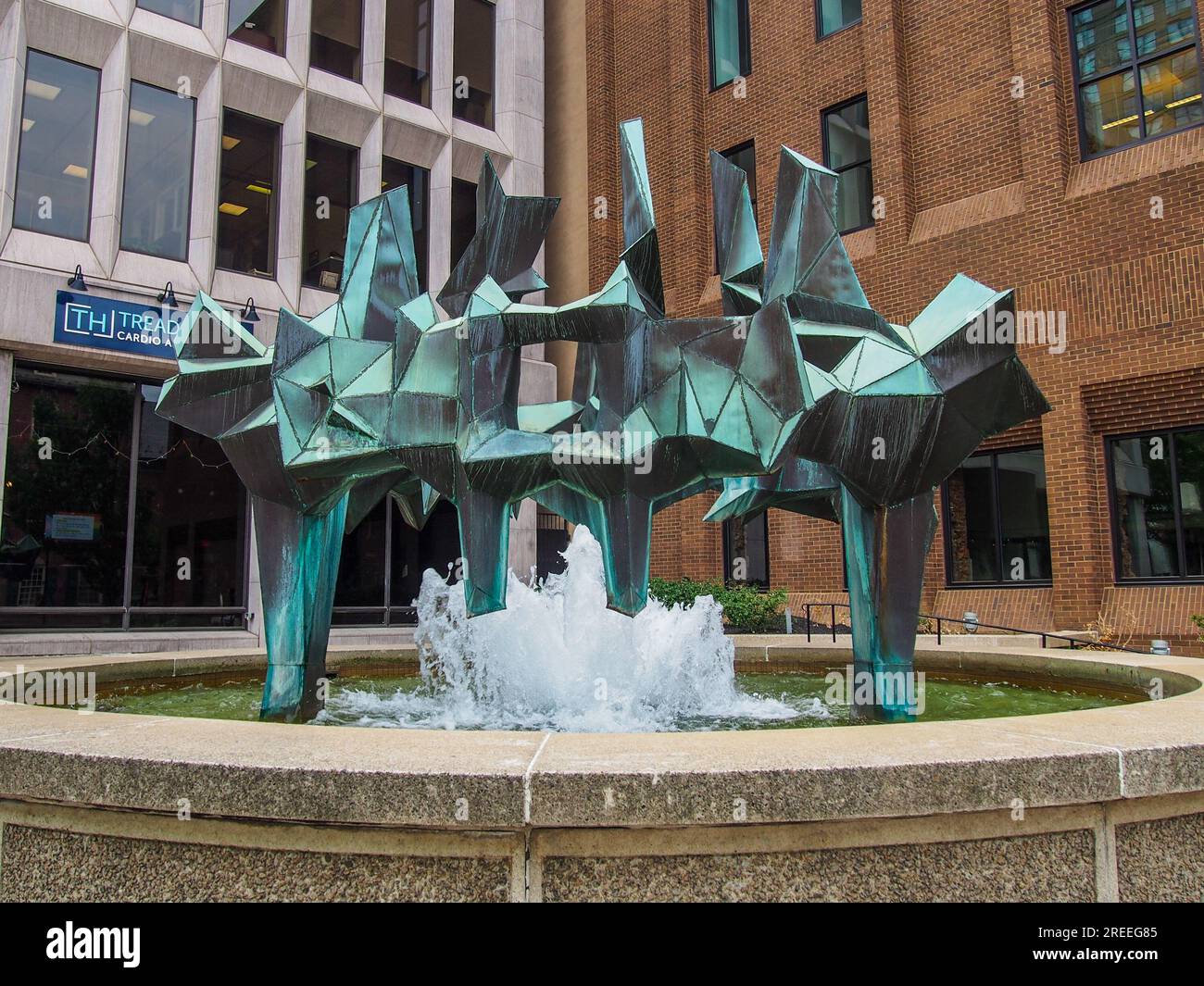 Penn Square Fountain oxidized copper sculpture, Lancaster, Pennsylvania ...