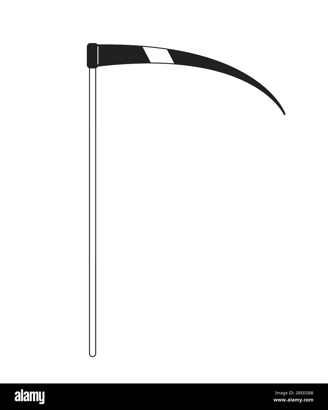 Grim Reaper Scythe Monochrome Flat Vector Object Stock Vector Image And Art Alamy