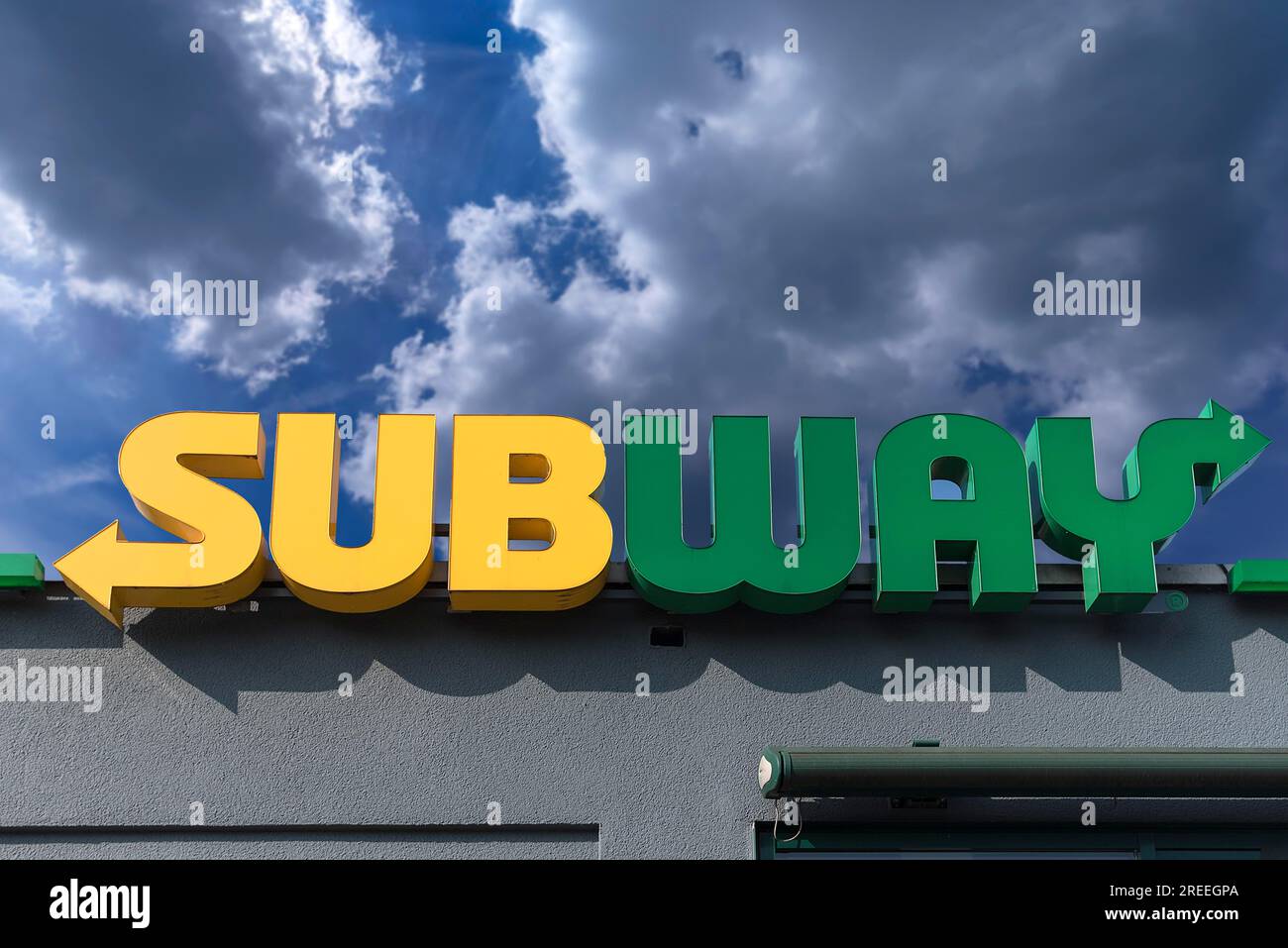 Company logo of the food chain Subway, Baden-Wuerttemberg, Germany ...