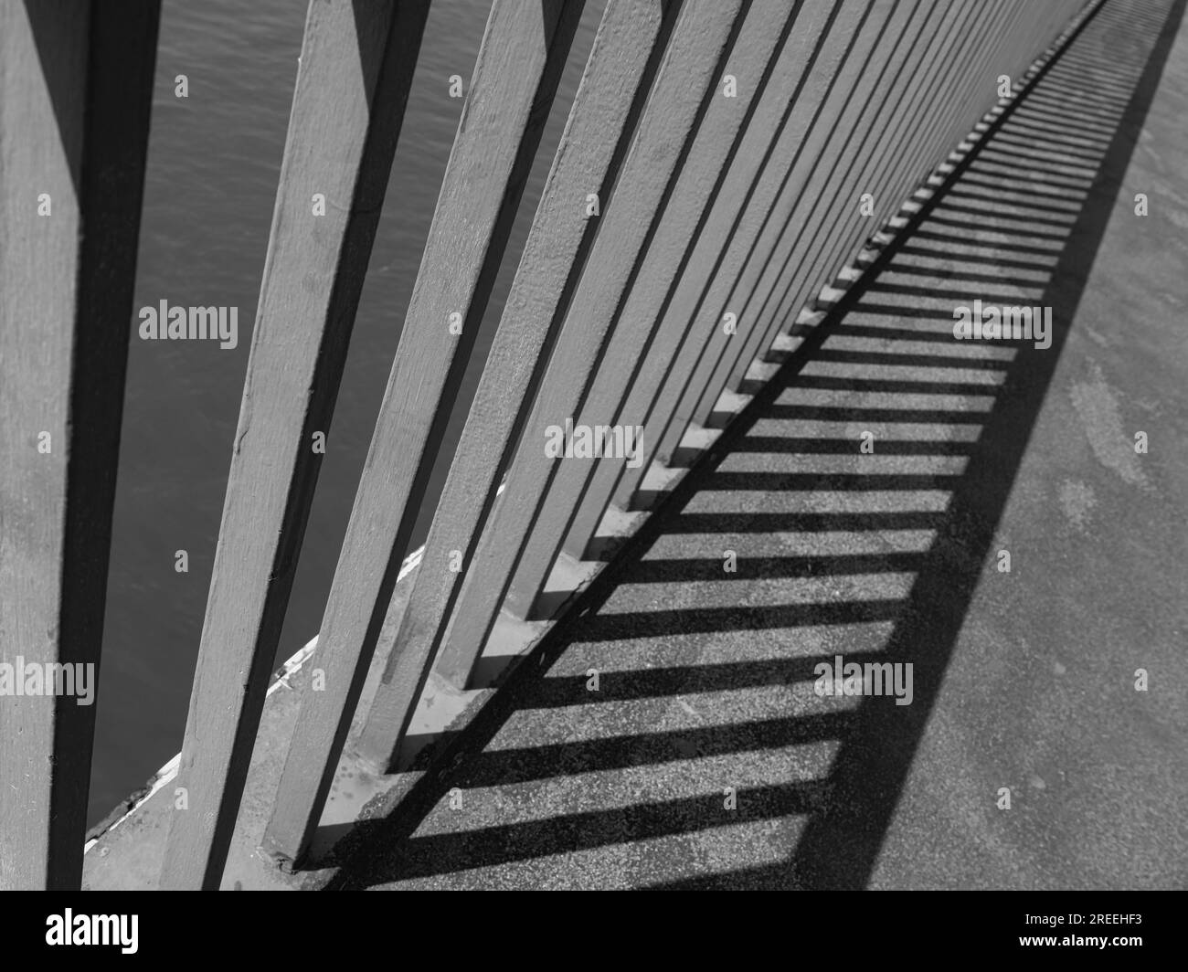 Bridge over the Rhine, close-up, shadow, Duesseldorf, Germany Stock ...