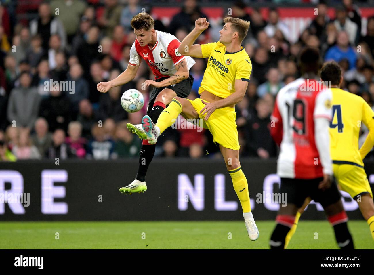 ROTTERDAM - (lr) Ramon Hendriks of Feyenoord, Alexander Sorloth of ...