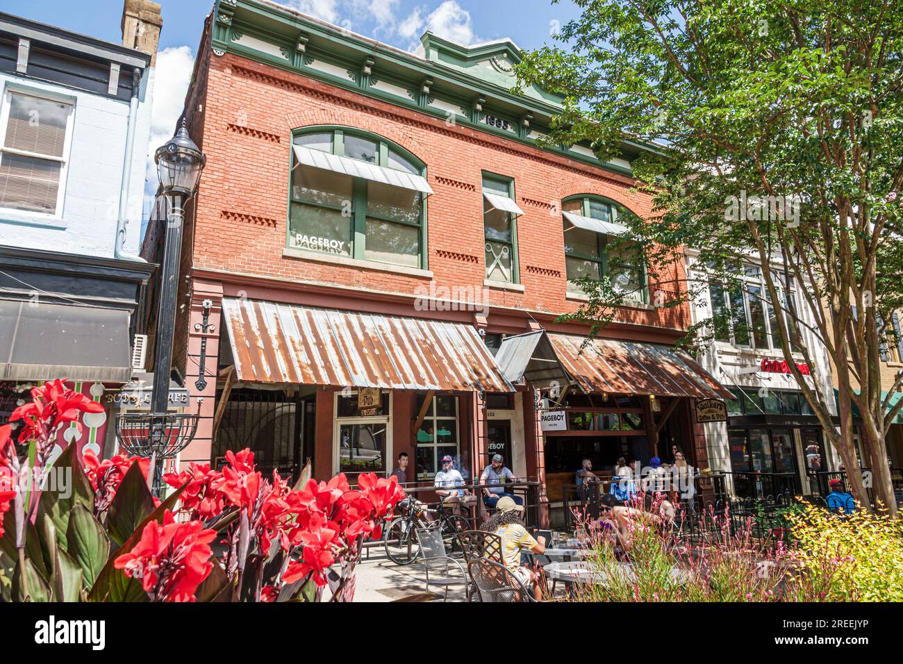 Athens Georgia,College Avenue,restored historic buildings Stock Photo ...