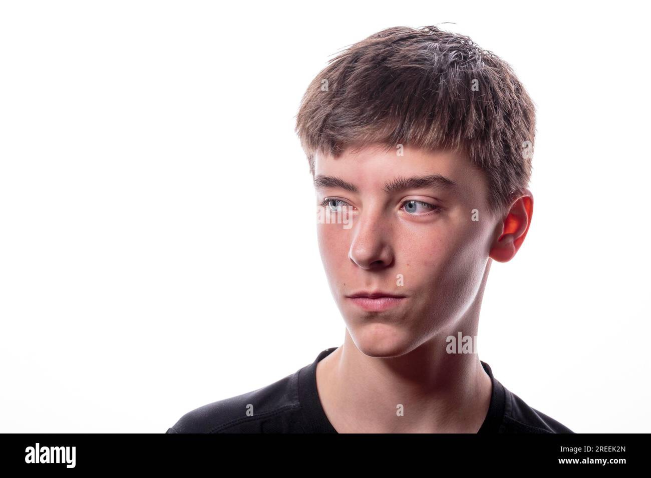 Portrait teenager boy look camera hi-res stock photography and images ...