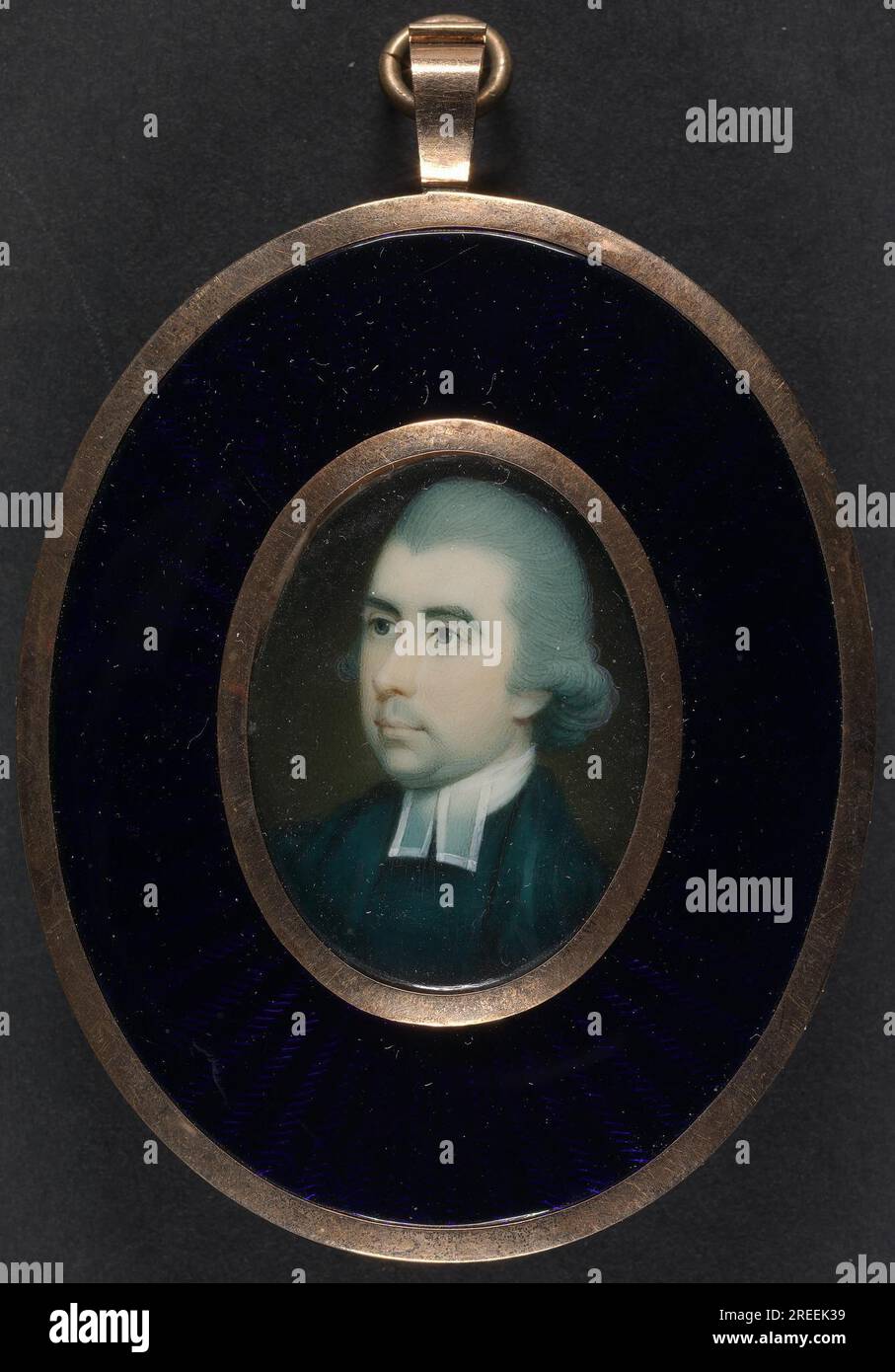 Reverend with Powdered Hair and Black Coat circa 1790 by Richard Crosse ...