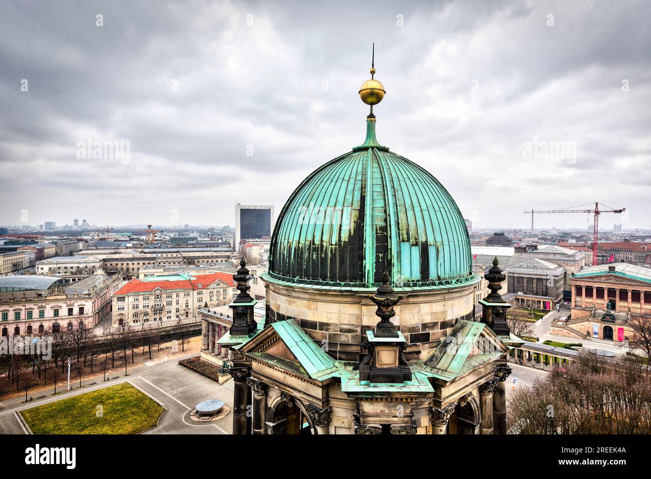 Panorama of berlin with a tower of Berliner Dom Stock Photo - Alamy