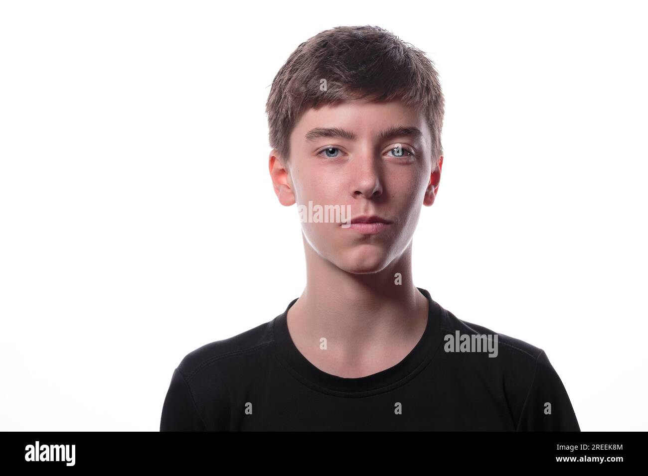 Portrait teenager boy look camera hi-res stock photography and images ...