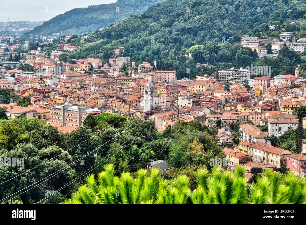 Aerial view of the town Carrara, Tuscany, Italy Stock Photo - Alamy