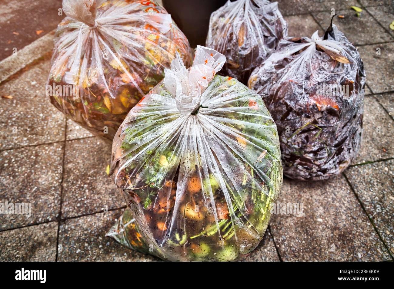 Plastic bag plant waste hi-res stock photography and images - Alamy