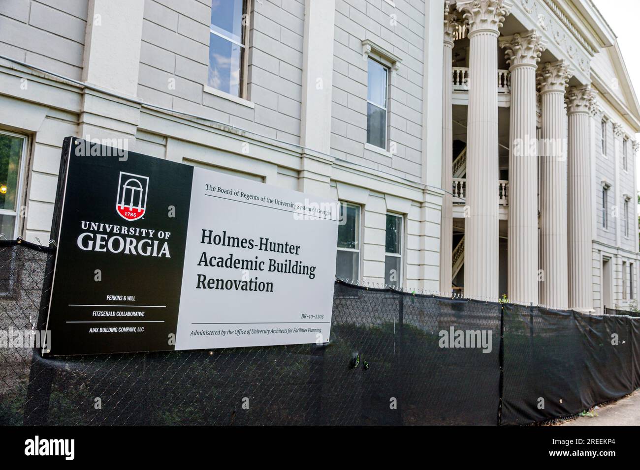 Holmes hunter academic building renovation sign hi-res stock ...