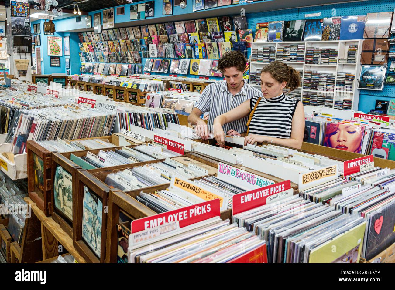 Couple music store cds hi-res stock photography and images - Alamy