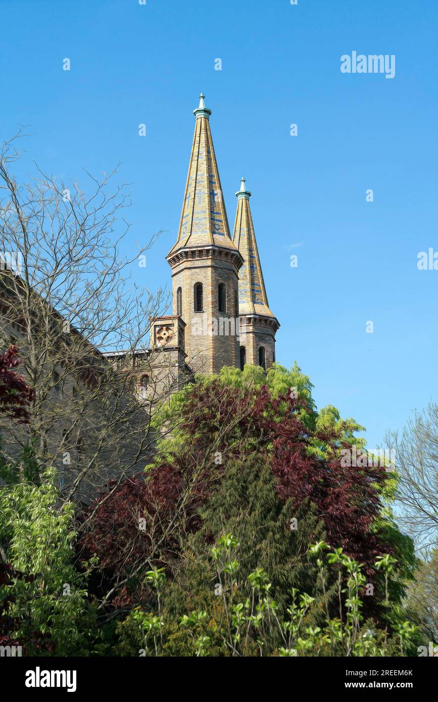 Small towers and blue sky Stock Photo - Alamy